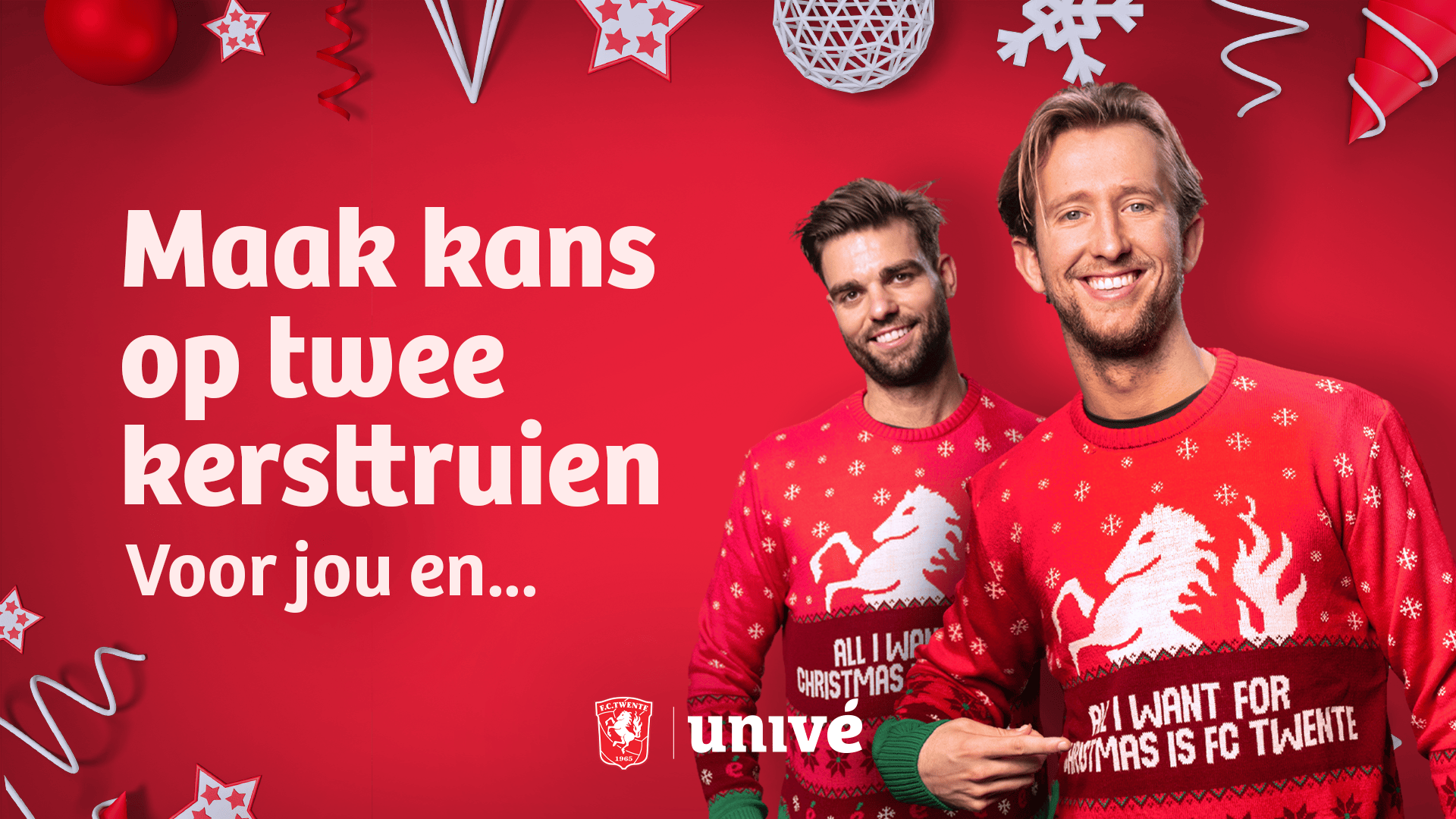 Wil jij kans maken op 2 exclusieve Univé x FC Twente kersttruien?